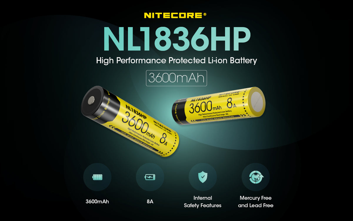 NL1836HP 3,600mAh Battery 8A discharge – Night Watchman Products